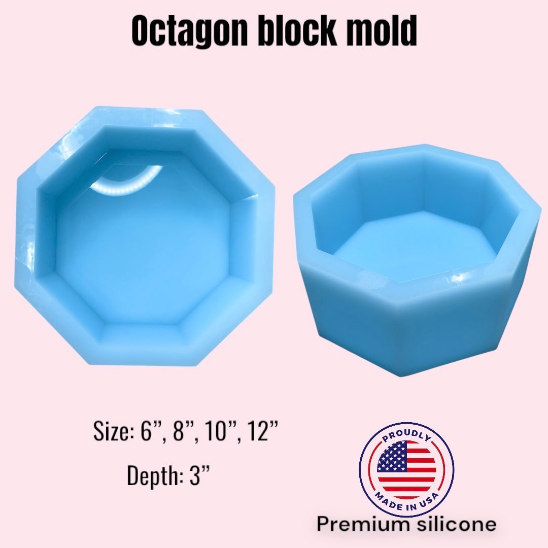 3” Deep Octagon Block Mold – AaJMolds